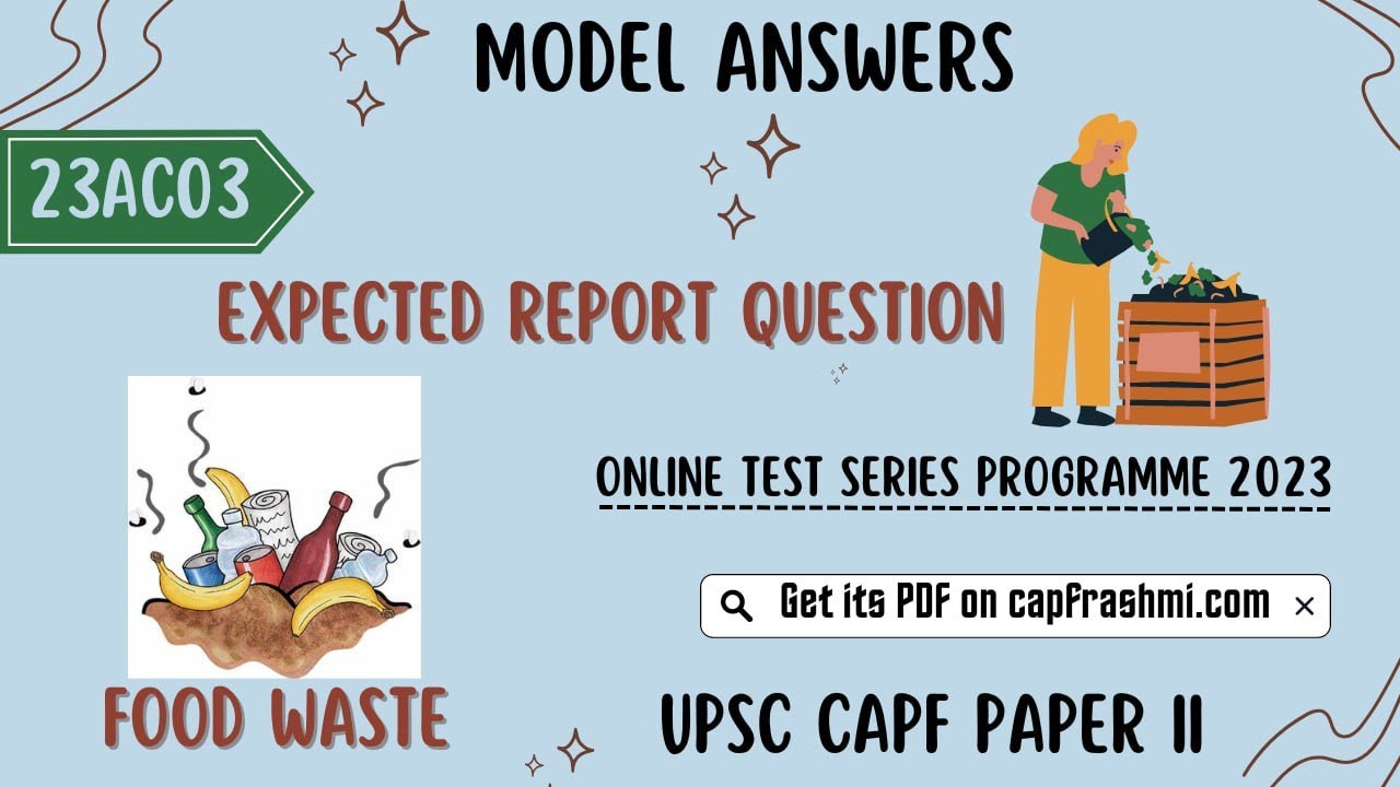 23AC03 Report Questions || Expected Questions || CAPF Paper II 2023 ...