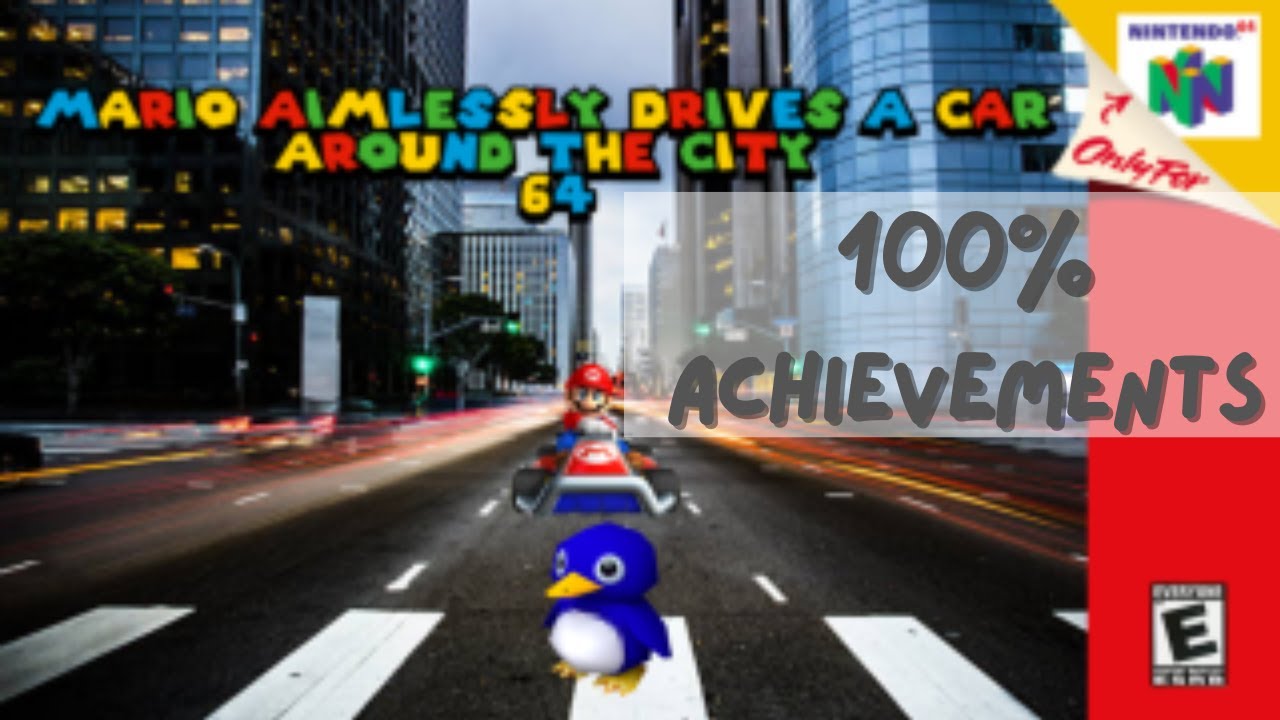 Let's Platinum Mario Aimlessly Drives a Car Around the City 64 – Mario ...