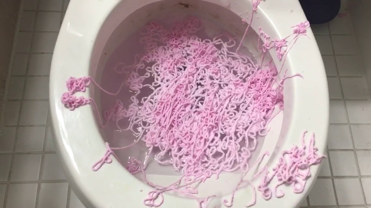 Will it Flush? - Pink Silly String - YouTube