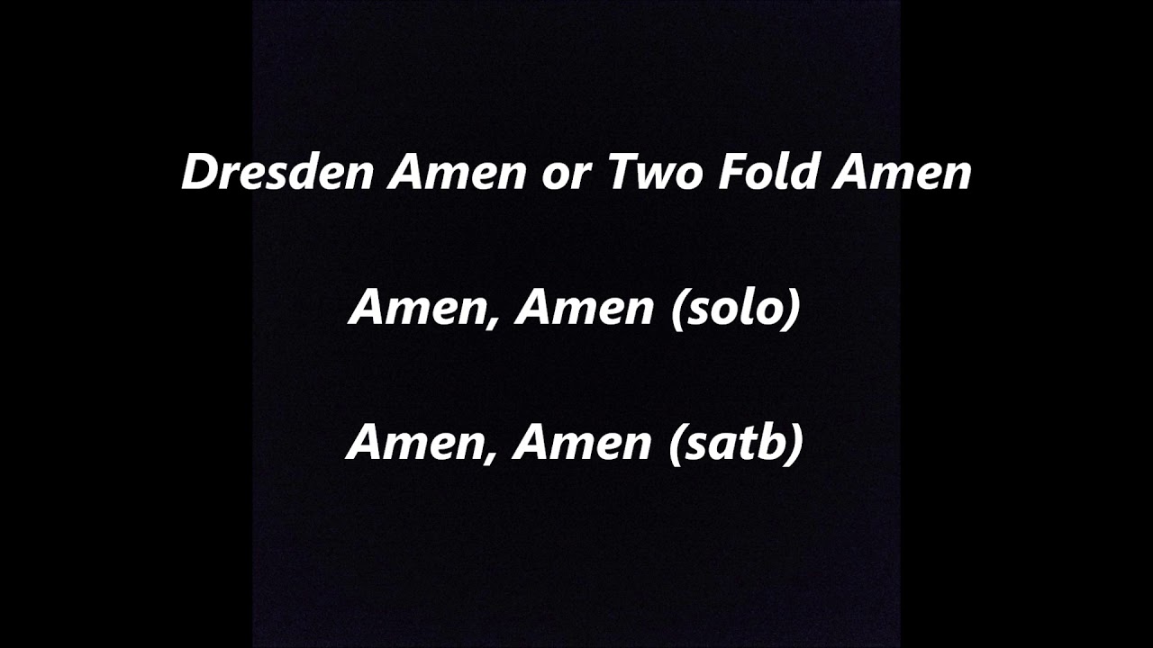 Dresden AMEN Two 2- Fold Dresdner GERMAN SAXON Lyrics Words BEST TOP ...