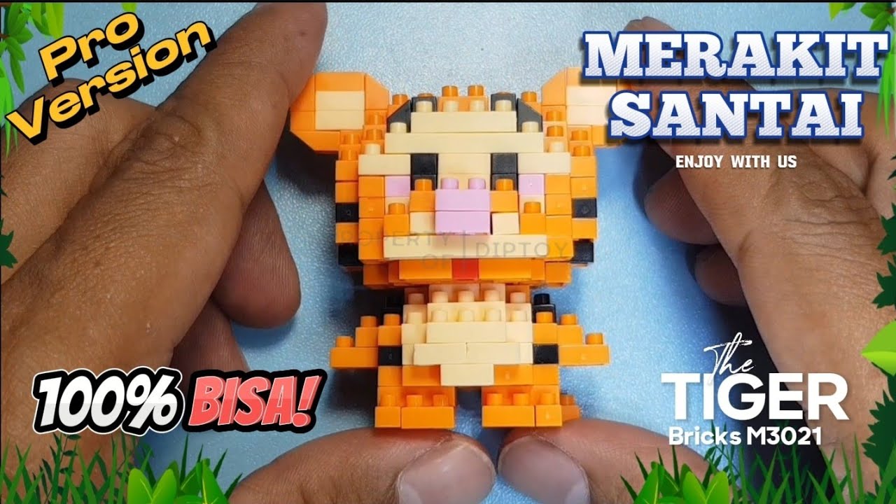 Merakit santai lego bricks Tiger seri M3021 - YouTube