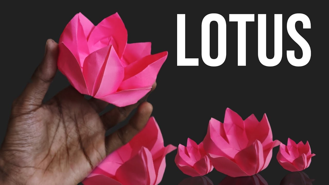 How to make Easy Lotus Flower Origami - YouTube