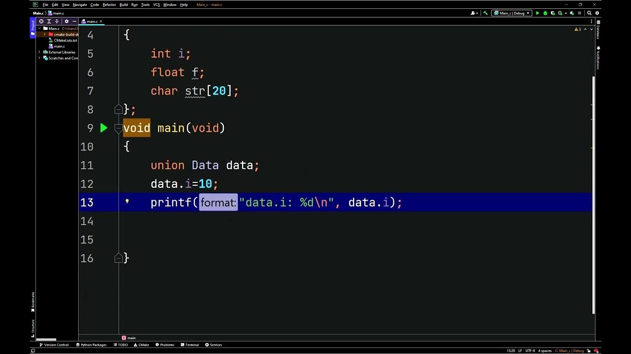 C Language - union - YouTube