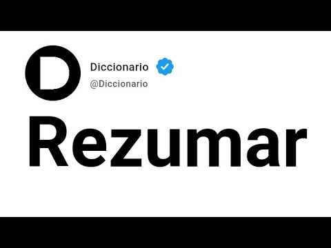Rezumar Significado En Español - YouTube