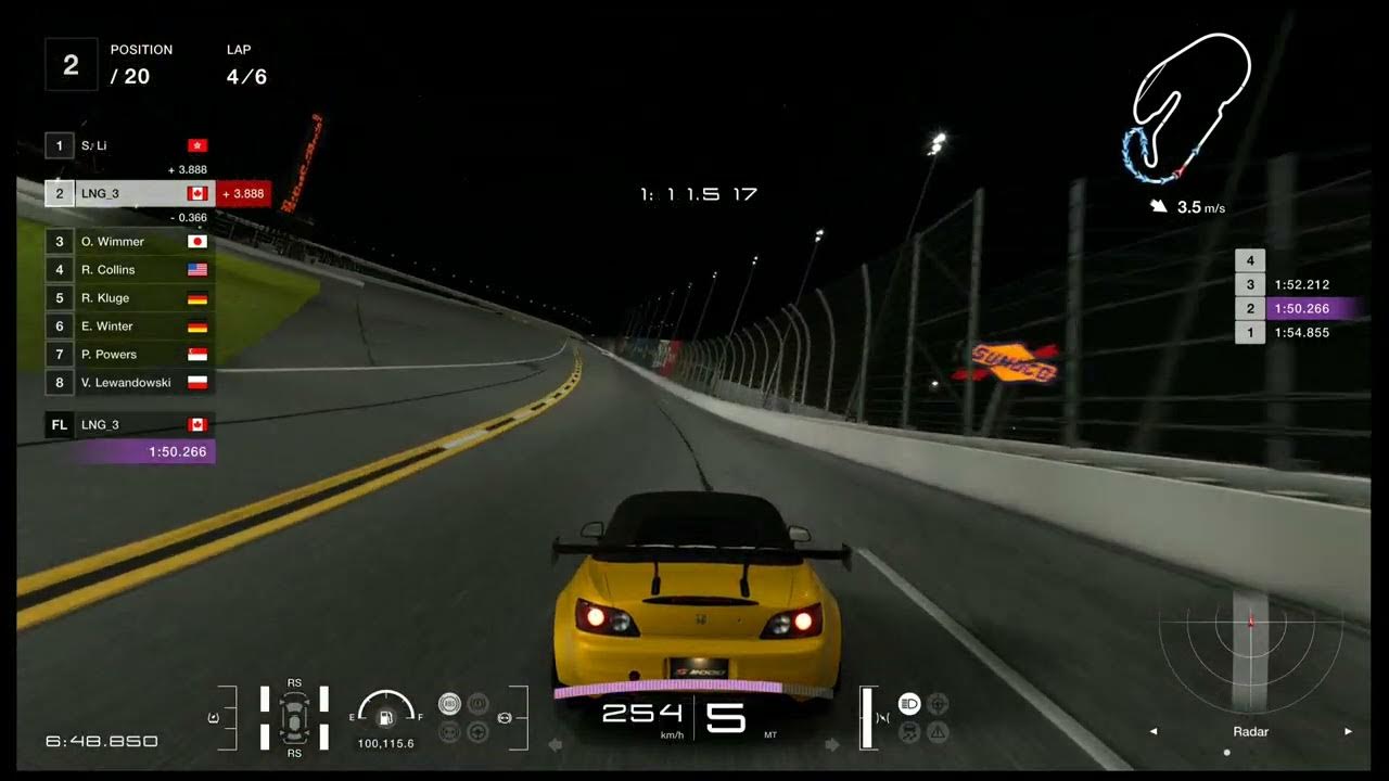 GT7 - World Circuits - Custom Race - Daytona Road Course - Honda S2000 "Gr 4" - YouTube