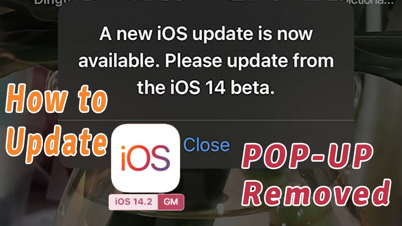 POP-UP Message Remove (A New iOS Update Is Now Available Please Update ...