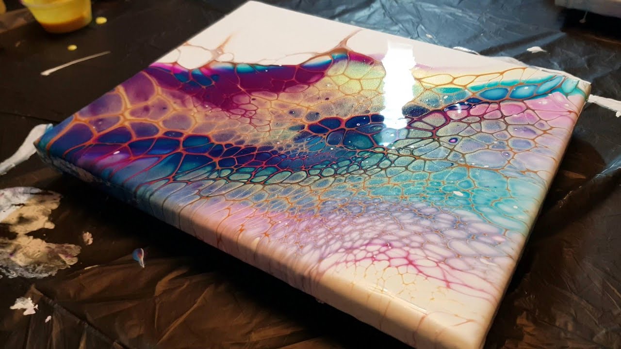 Swiping with COPPER l Bloom Swipe l Acrylic Pouring - YouTube