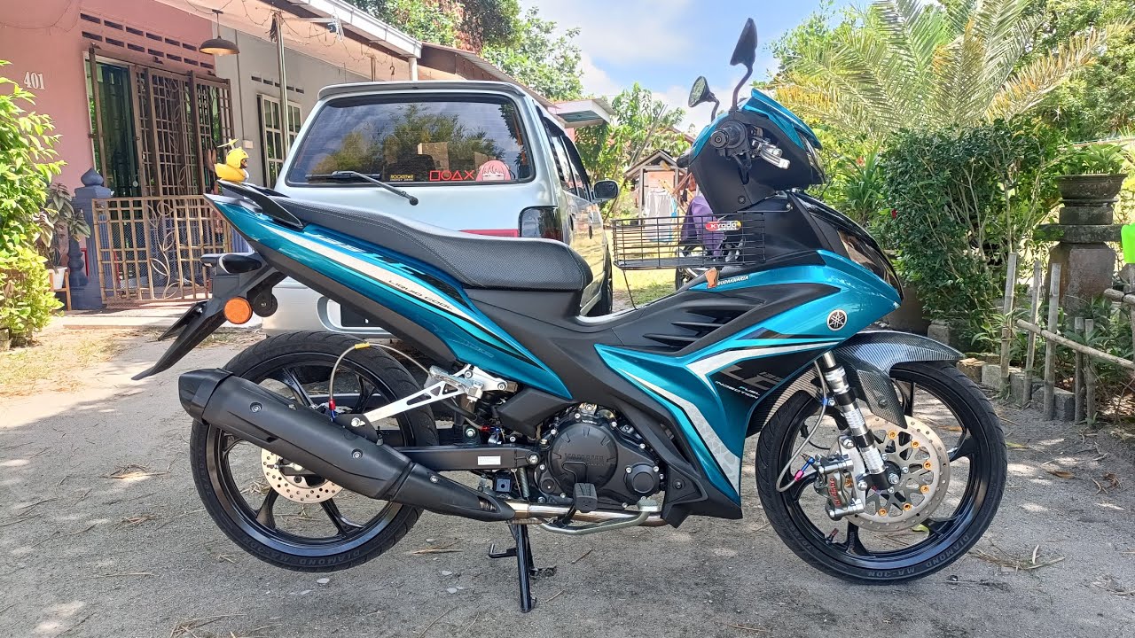 YAMAHA LC135 V8 FI SARUNG EKZOS ESPADA E6 32MM OPEN! SERAM SIAL BUNYI ...