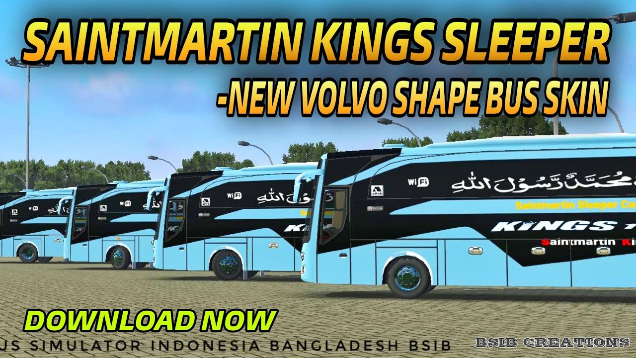 SAINTMARTIN KINGS TRAVELS (SLEEPER)- BUS SKIN BY RASEL- BSIB -BUSSID ...