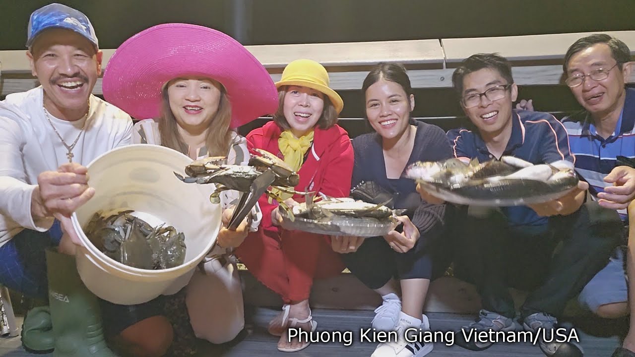 253,USA Khách Du Lịch Trải Nghiệm Câu Chài Cá Nấu Ăn,Fishing Cook&Eat[Phuong Kien Giang Vietnam ...