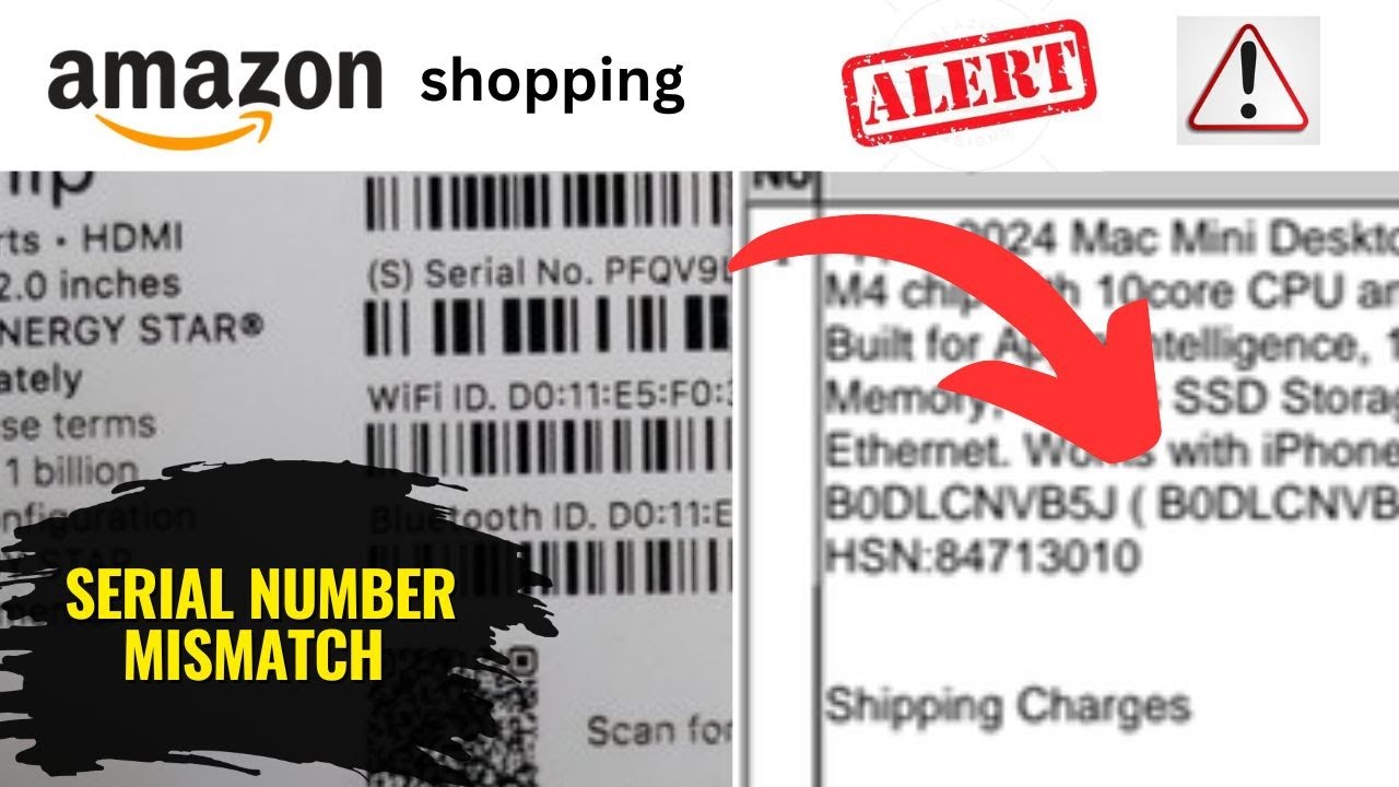 Amazon order Serial Number Mismatch #alert #scam #gadgets - YouTube
