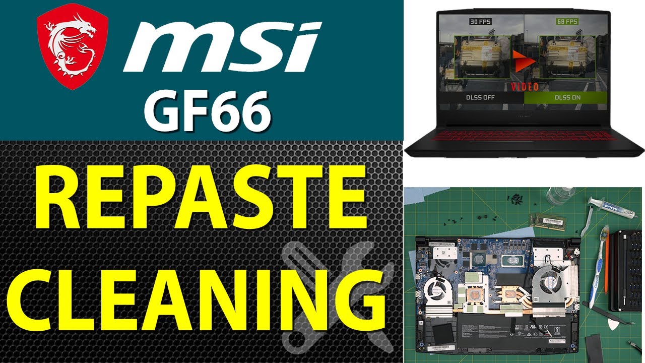 How to Repaste and Clean an MSI Katana GF66 11UC MS 1582 Laptop | GL66 ...