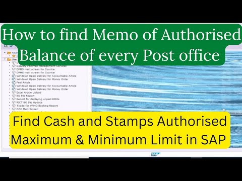 How to find Memo of authorised Balance of every Post office | MAB of ...