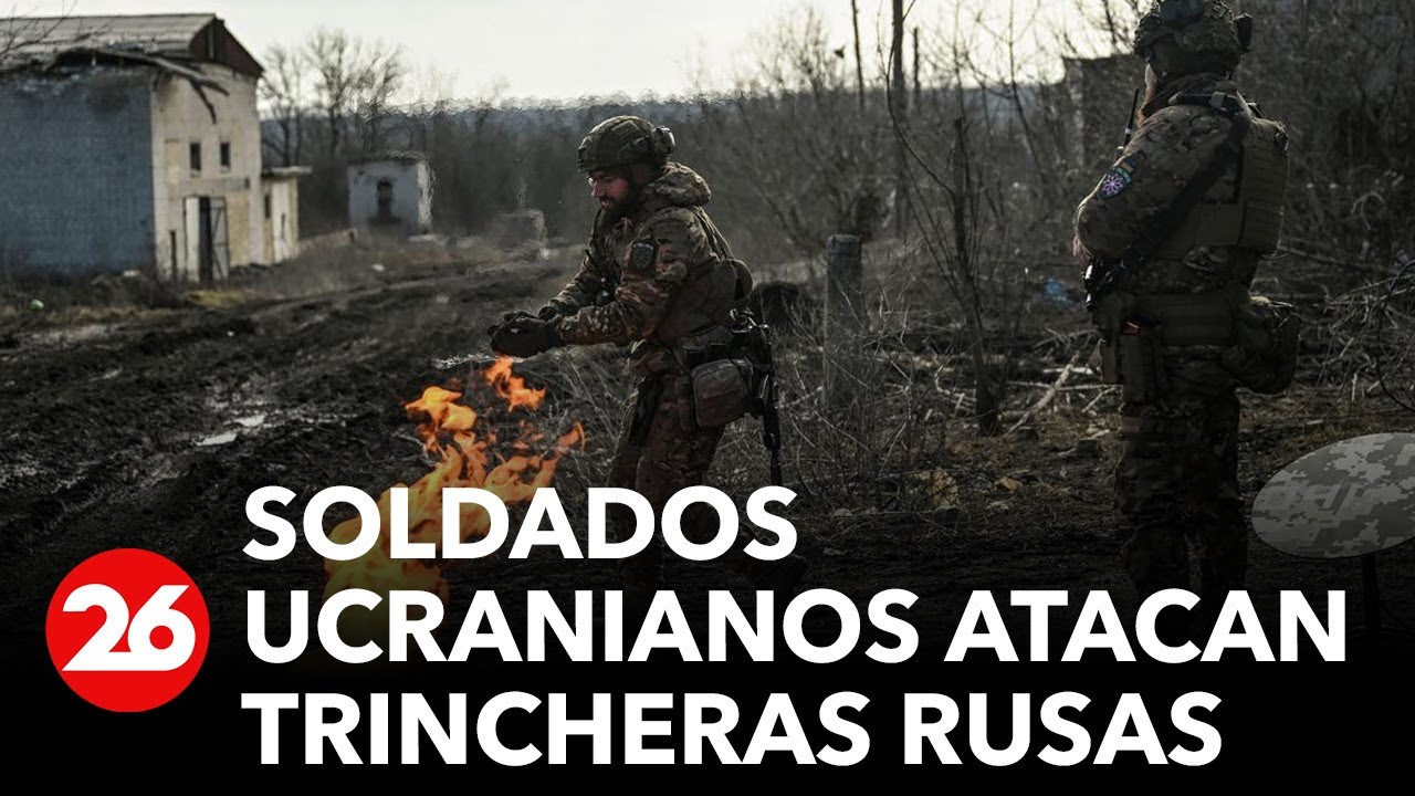 GUERRA RUSIA-UCRANIA | Los soldados ucranianos atacan trincheras rusas ...