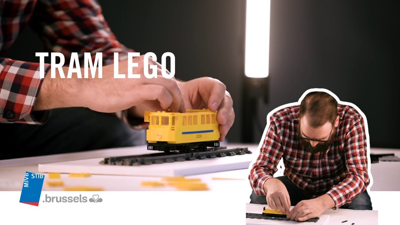 Building LEGO® "OLD BRUSSELS YELLOW TRAM" STIB - MIVB - YouTube