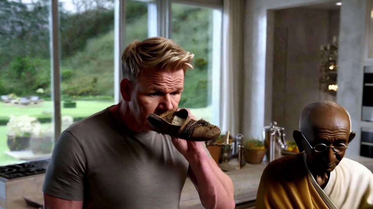 Gordon Ramsay's Perfect Gandhi's Flip-Flops - Ruined by AI - YouTube