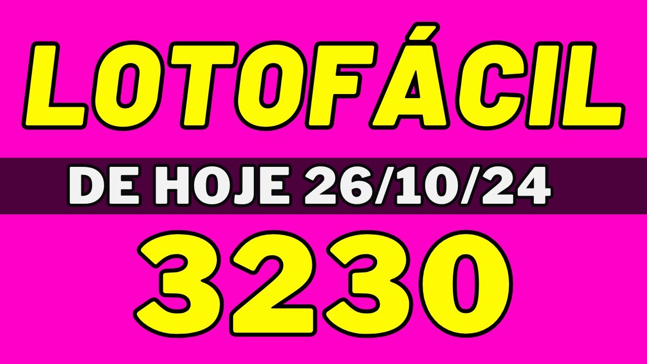🍀Lotofácil 3230 – Resultado da lotofácil de hoje concurso 3230 (26-10 ...