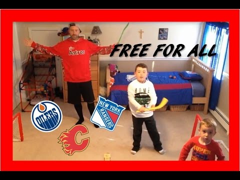 EPIC KNEE HOCKEY GAME - FREE FOR ALL - YouTube