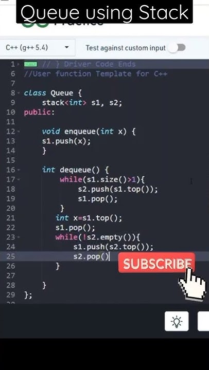 Queue Using Stack Dsa Gfg Practice Problem Solving Shorts Coding Programming Gfg Youtube