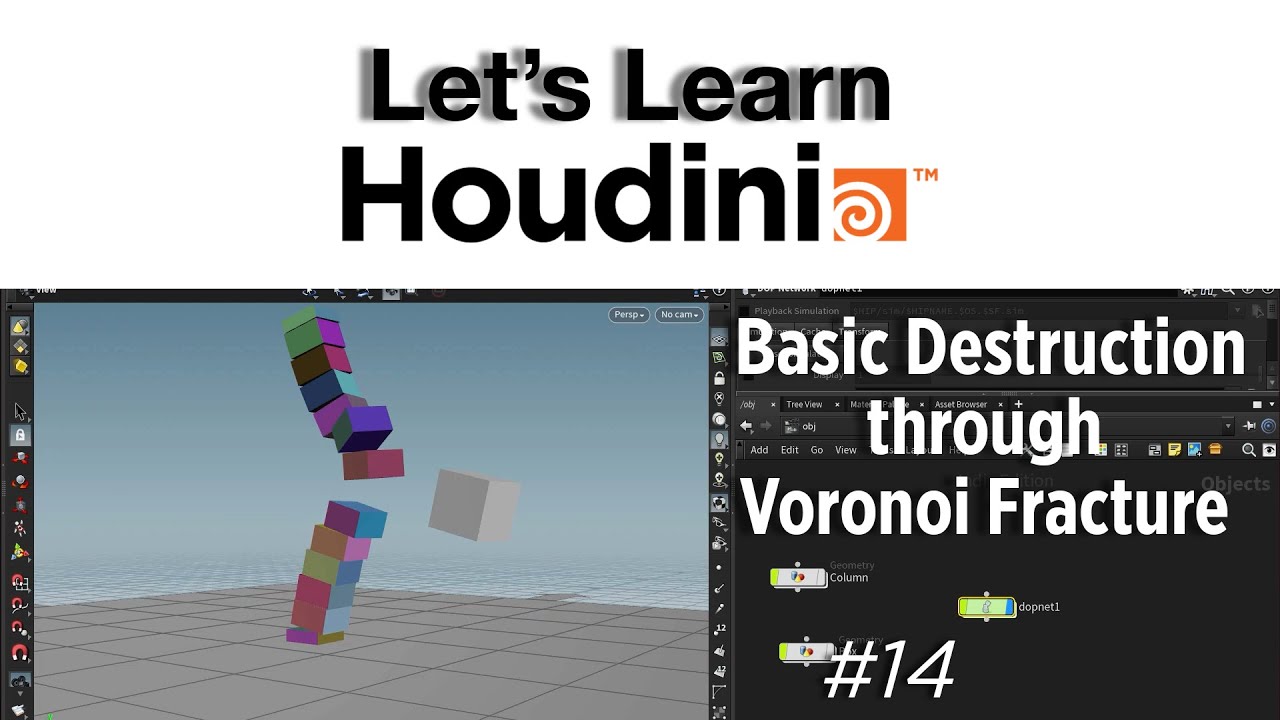 Let's Learn Houdini : Basic Destruction Through Voronoi Fracture - YouTube
