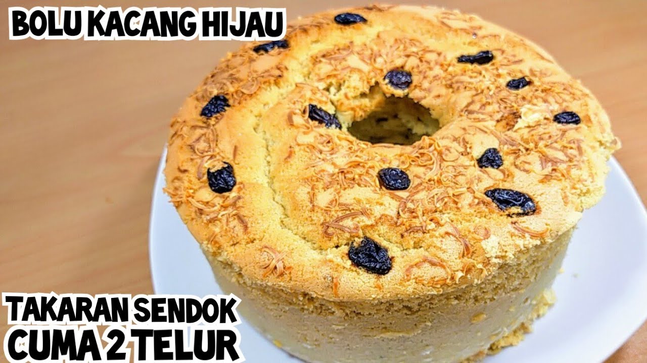 BOLU KACANG HIJAU CUMA 2 TELUR GURIH DAN LEMBUT // BUNDA ANING - YouTube