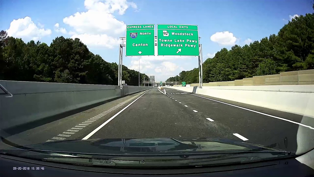 Atlanta's Northwest Corridor - I-575 Express Lane, Northbound - YouTube