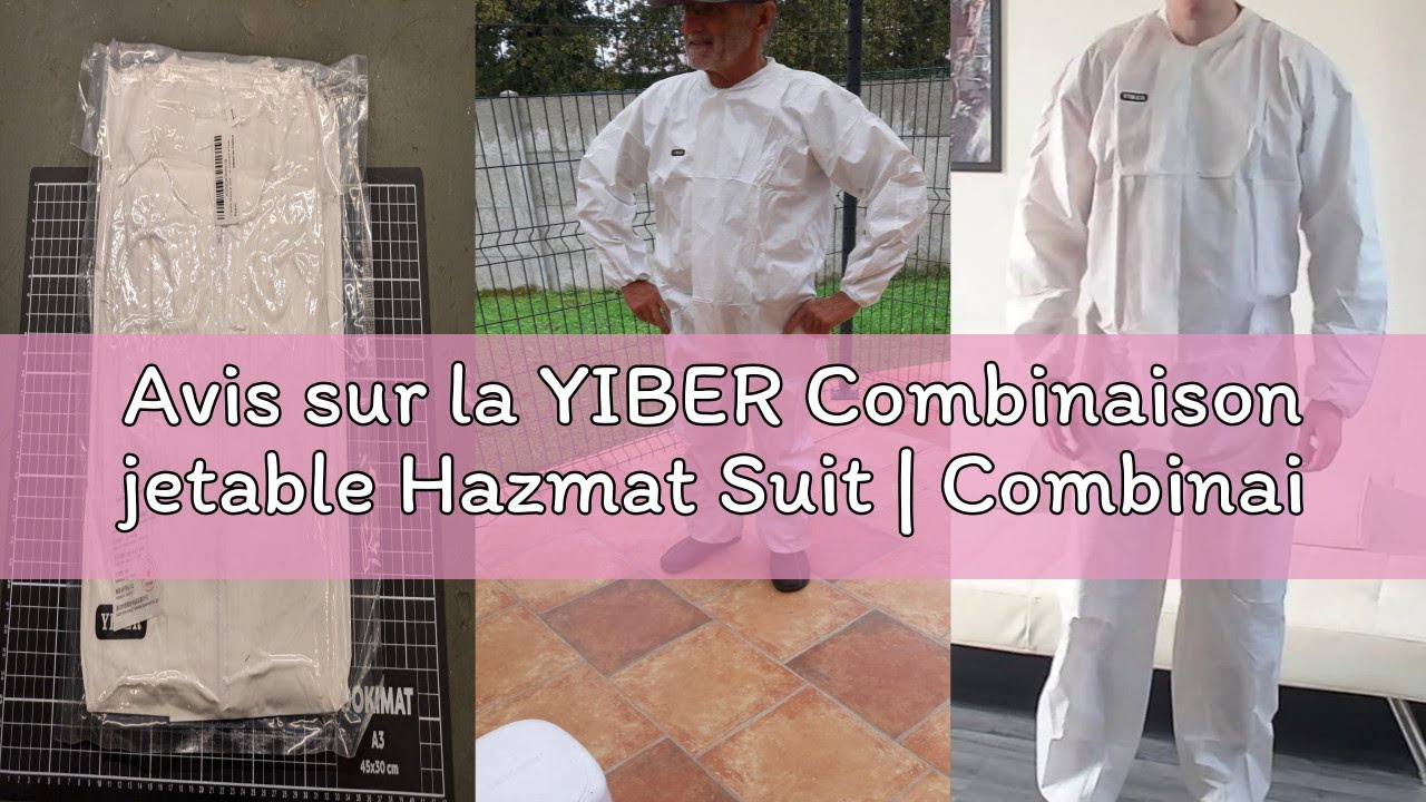 Avis sur la YIBER Combinaison jetable Hazmat Suit | Combinaison de ...