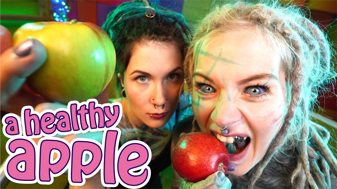 ASMR eat apple - food sounds (muckbang) - YouTube