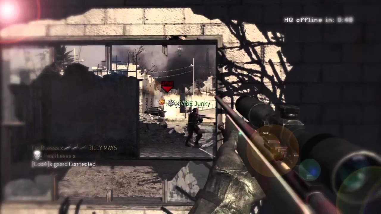 Amazing No scope WallBang hitmarker ever!!!! Cod 4 - YouTube