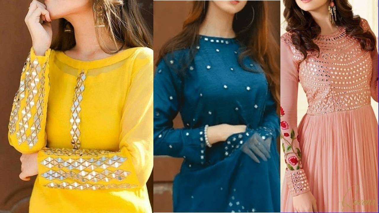 Mirror Work Suit Design Mirror Work Dresses Mirror Work Kurti Mirror ...