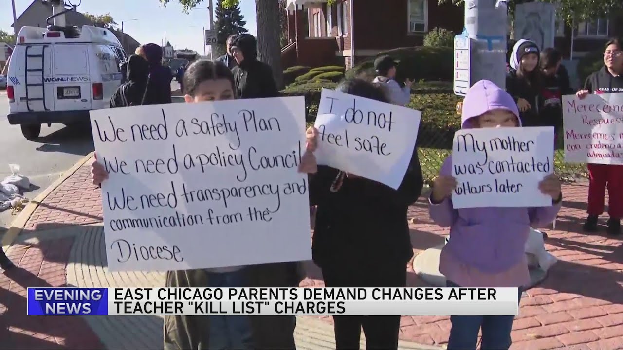 East Chicago parents, kids demand answers after teacher accused of ...
