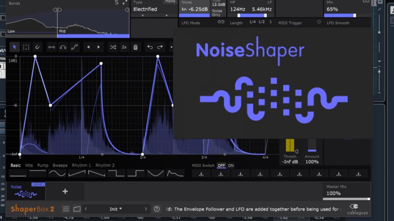 Cableguys NoiseShaper For Shaperbox 2 - NoiseShaper In Action - YouTube