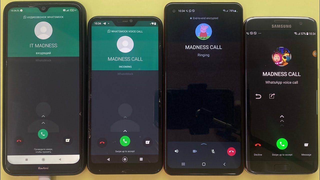 FAKE WHATSAPP INCOMING CALL VS MESSAGER WHATSAPP/ TeleGuard Incoming ...