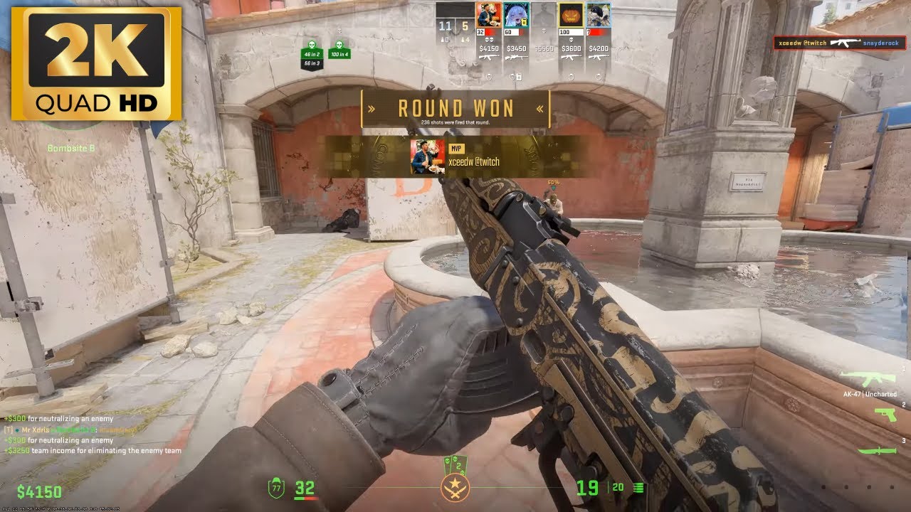 Counter Strike 2 Comeback from 0-9 to 12-12 Gameplay 2K (No Commentary ...