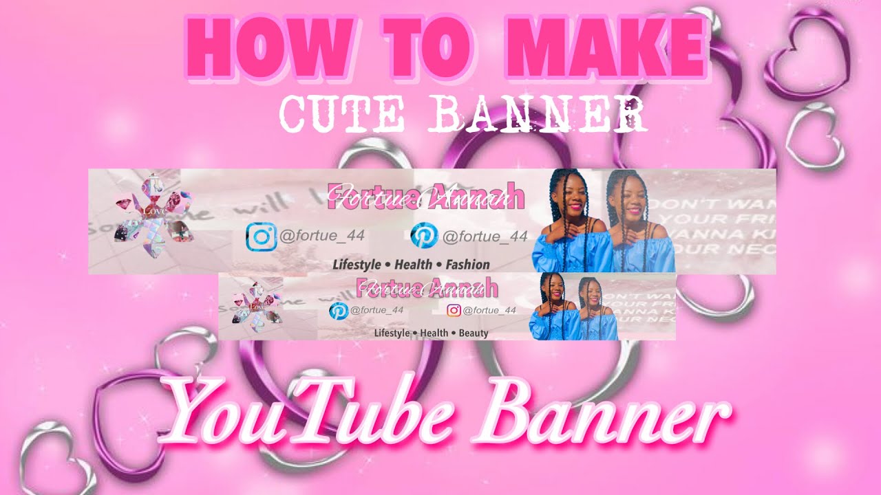 HOW TO MAKE A CUTE AND CLASSY YOUTUBE BANNER ON YOUR IPHONE FOR FREE ...