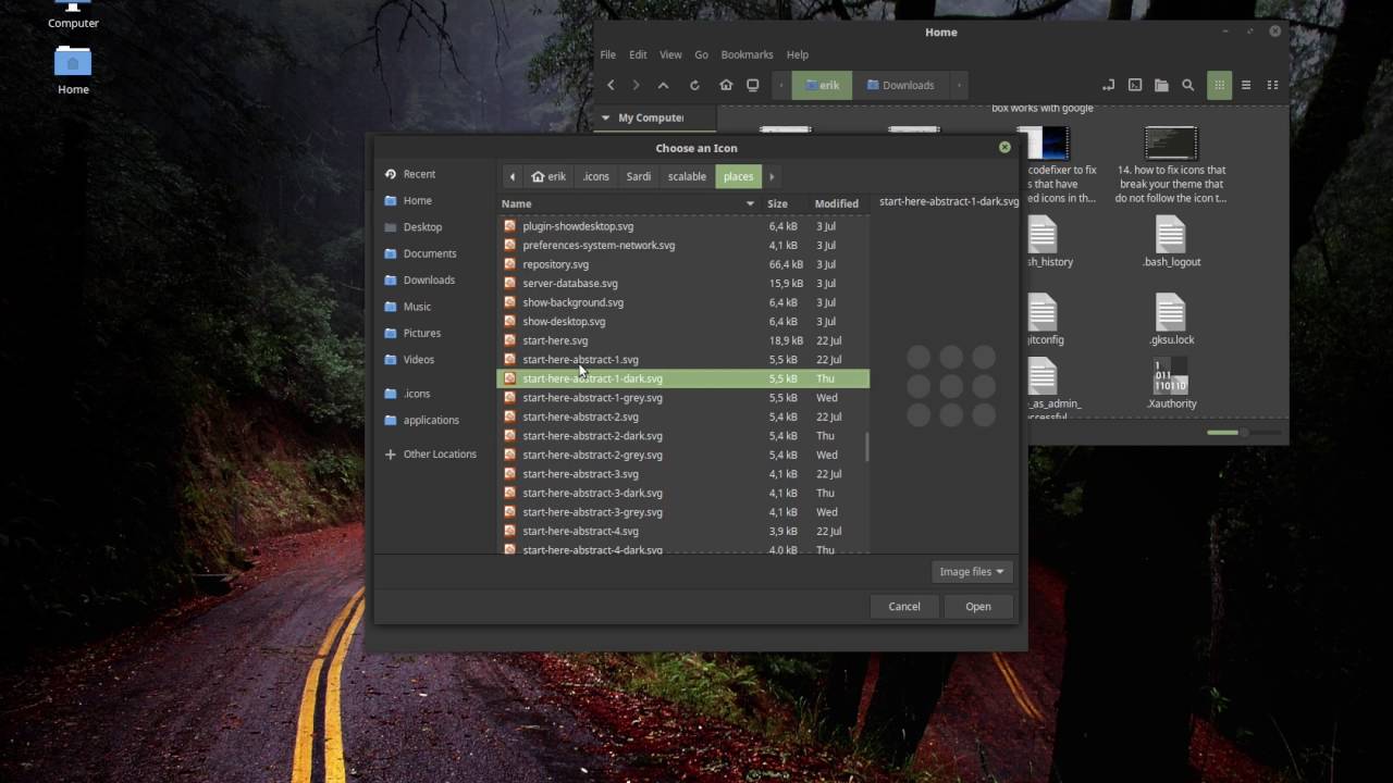 16 changing the start icon of linux mint to one of sardi start icons ...