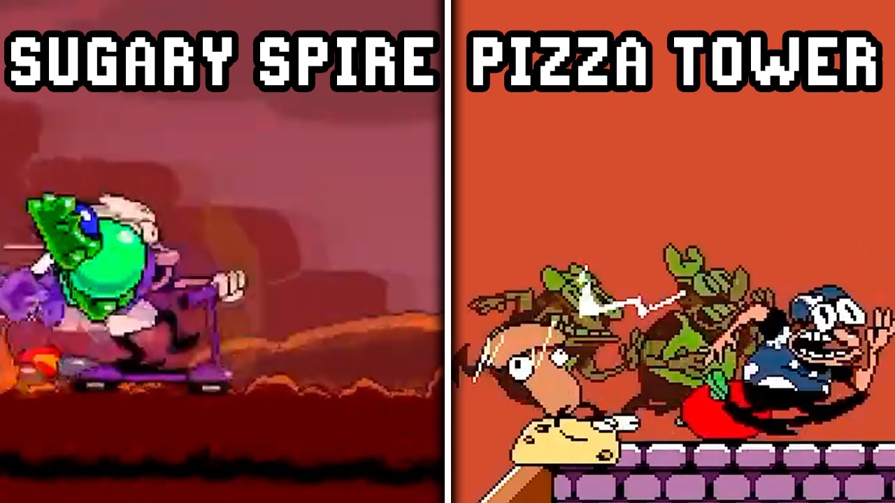 PIZZA TOWER Vs SUGARY SPIRE On ANDROID - YouTube