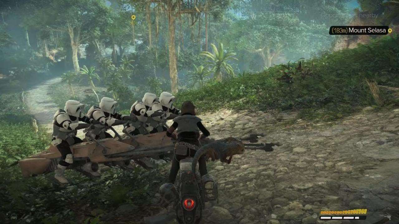 Star Wars Outlaws scout troopers having a good time - YouTube