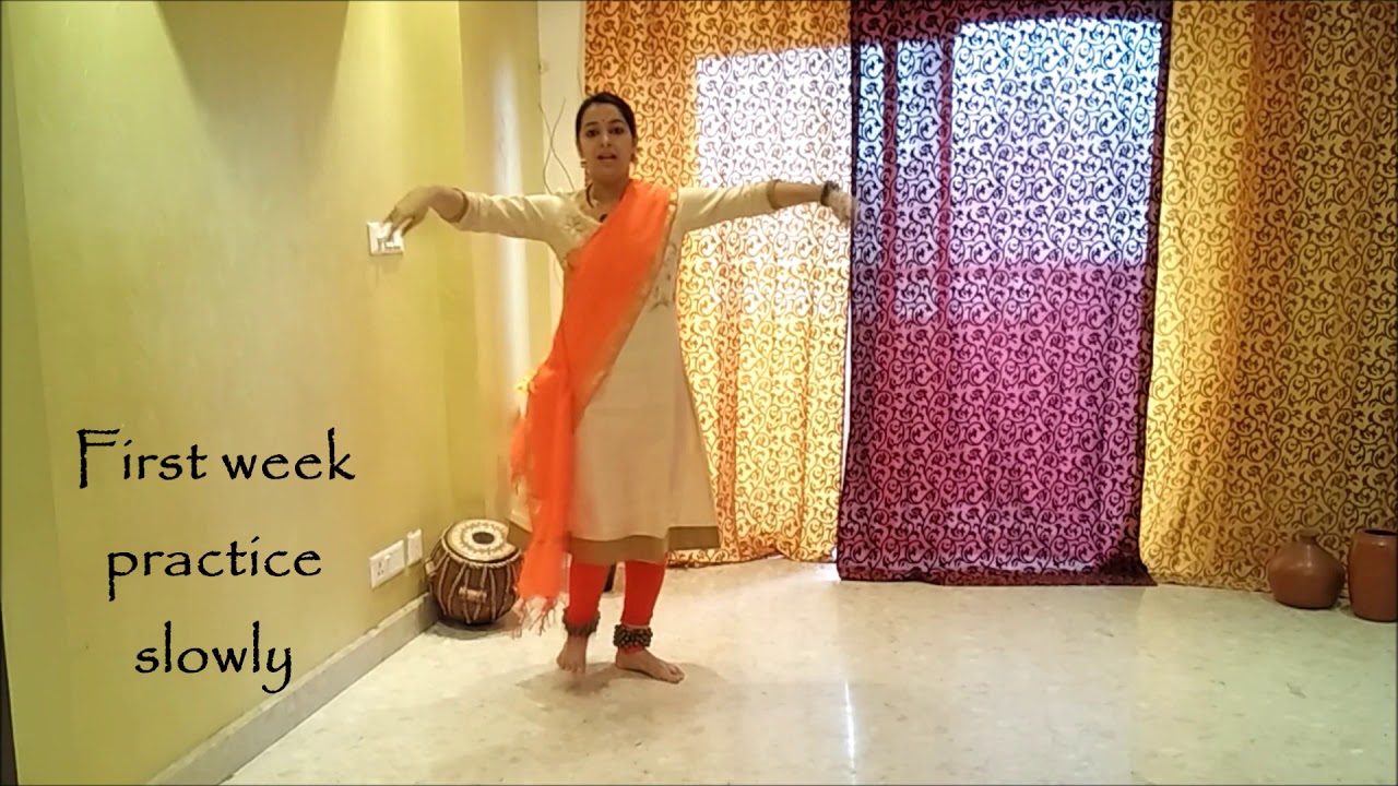 Learn Kathak Online : Lesson 7 : Single foot spins | Step by Step ...