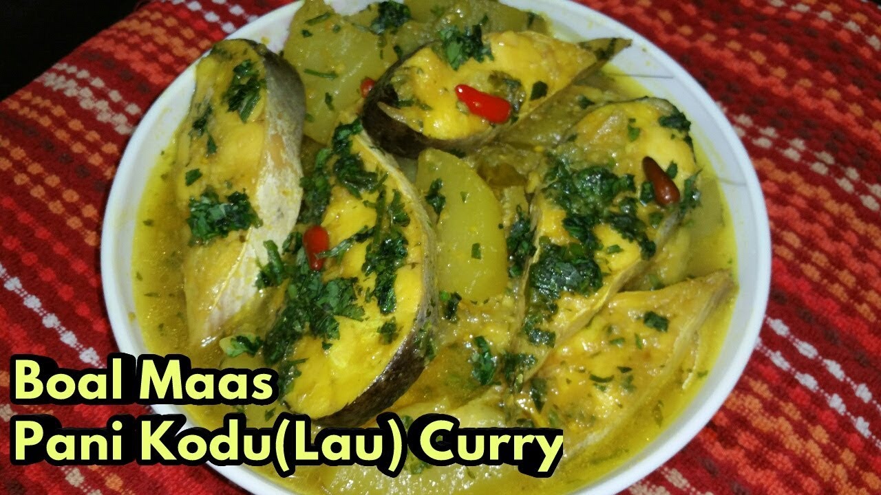Sylheti Boal Maas and Pani Kodu (Lau) Curry//Bottle Gourd with Fish ...