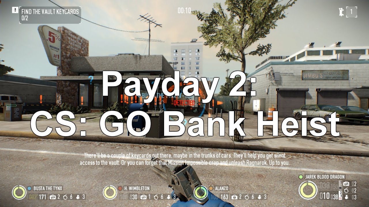 (Galil / Desert Eagle) Payday 2: CS:GO Bank Heist W/ Live Commentary ...