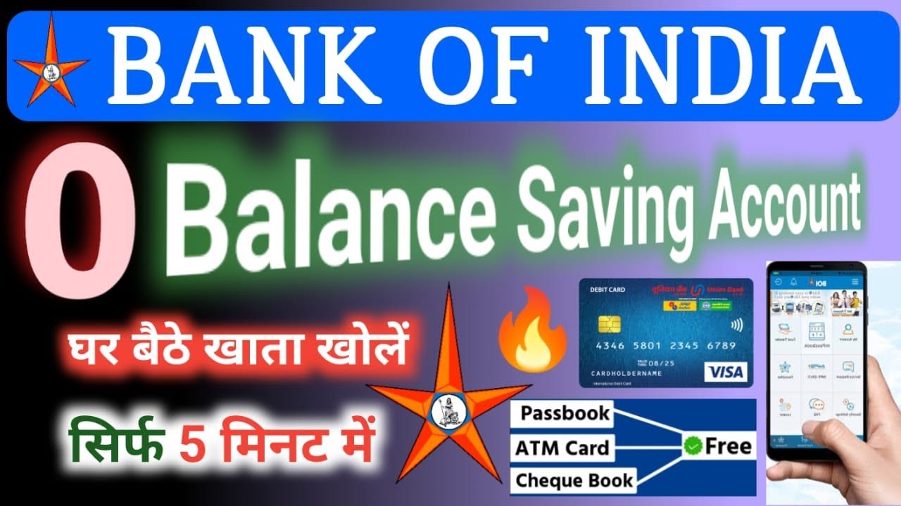 Bank Of India Zero Balance Saving Account Opening Online || BOI digital ...