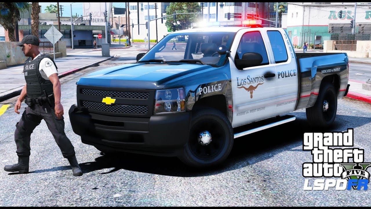 GTA 5 LSPDFR #577 Los Santos Police Department Chevy Silverado Patrol ...