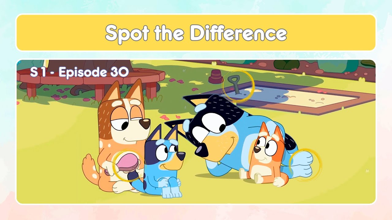Bluey Quiz - Bluey S1E30 Fairies ｜ Spot the difference ｜ Mind Game ...