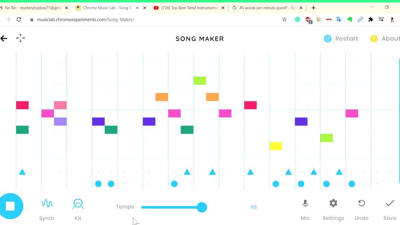 Random melody that I created using the Chrome Music Lab! - YouTube