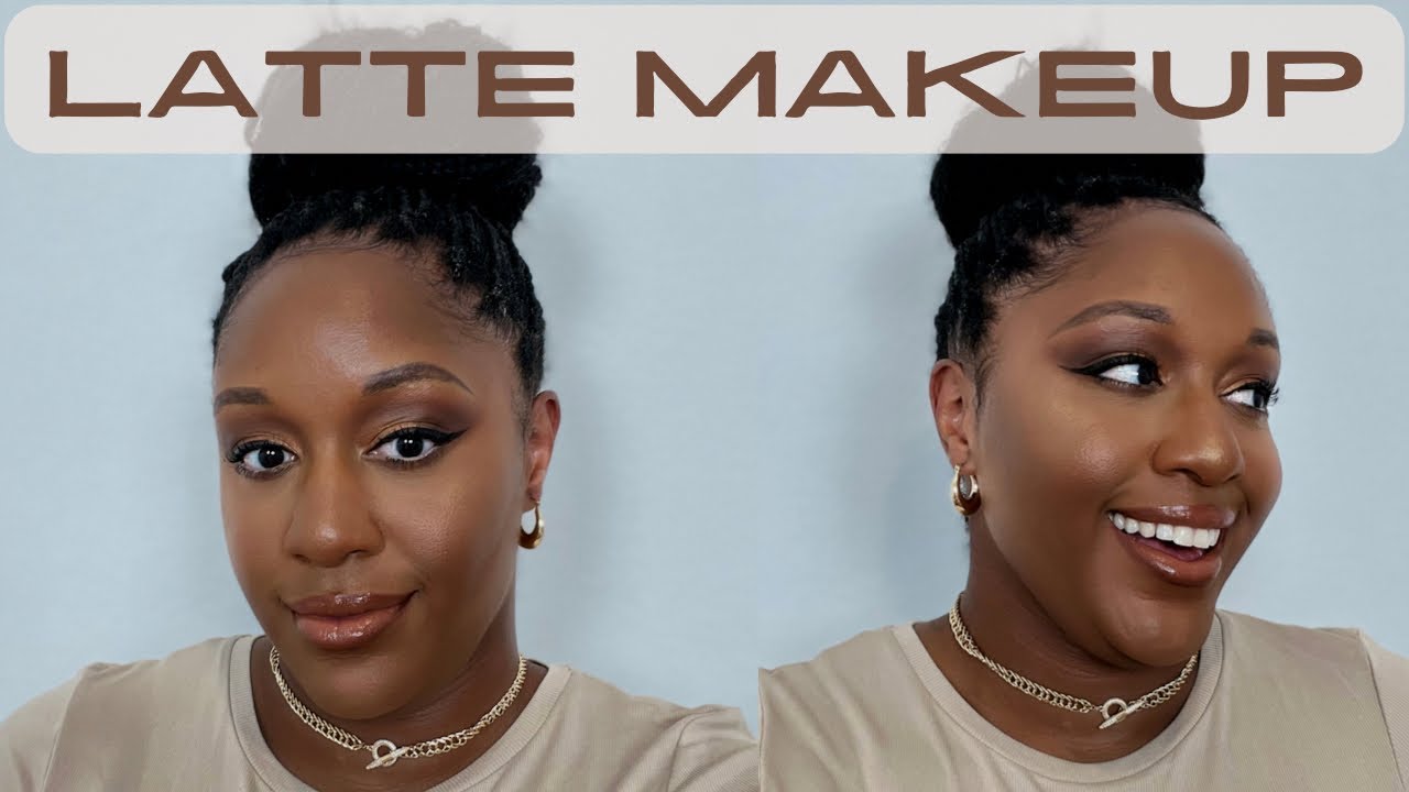 LATTE MAKEUP ON BROWN SKIN | GLOWY MAKEUP ON OILY SKIN #lattemakeup # ...