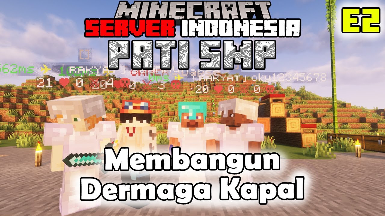 🔴MEMBANGUN DERMAGA DAN KAPAL !!! - minecraft server #minecraft #mcpe # ...
