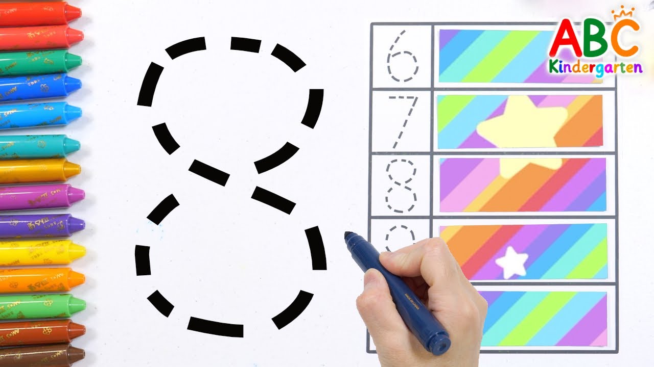 Color the picture as many as the numbers from 6 to 10 | Number learning ...