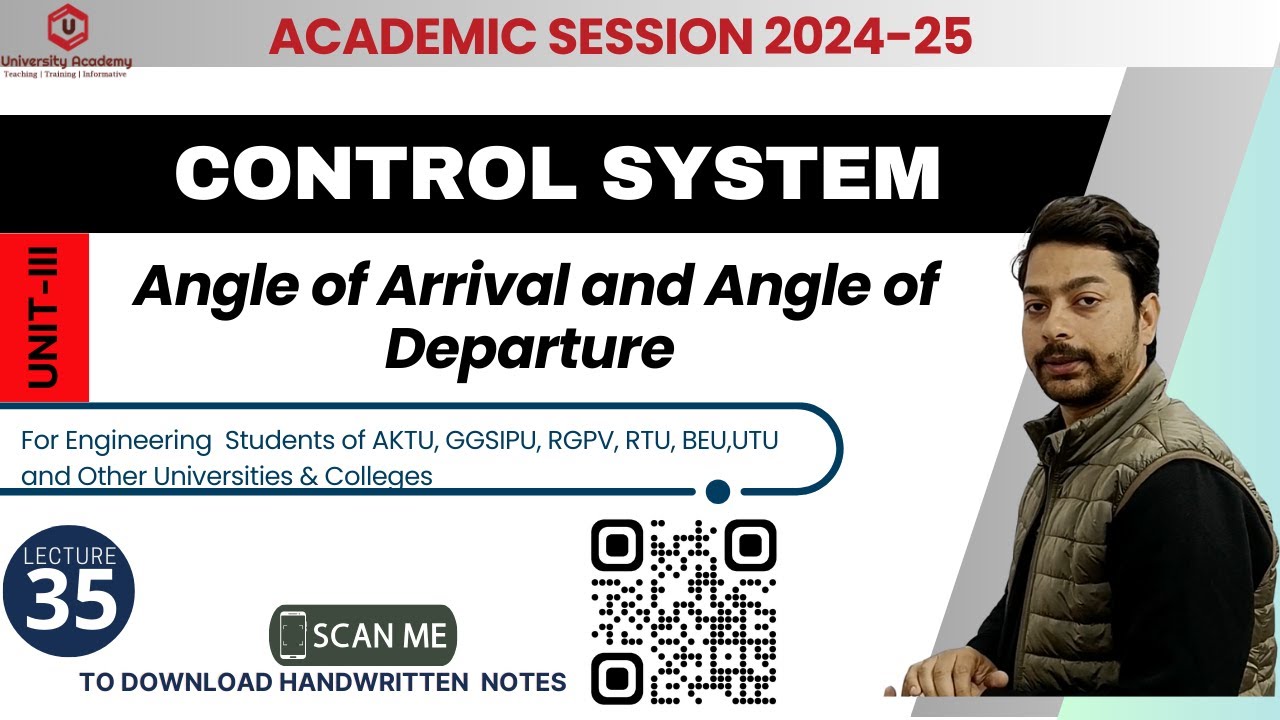 CS35: Root locus | Angle of Arrival and Angle of Departure in Root ...