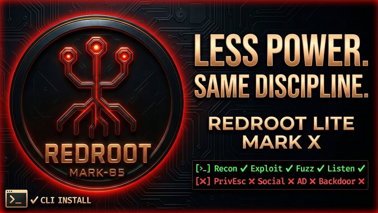 🚨 RedRoot Lite - Mark X: The Ultimate CLI Offensive Security Framework ...